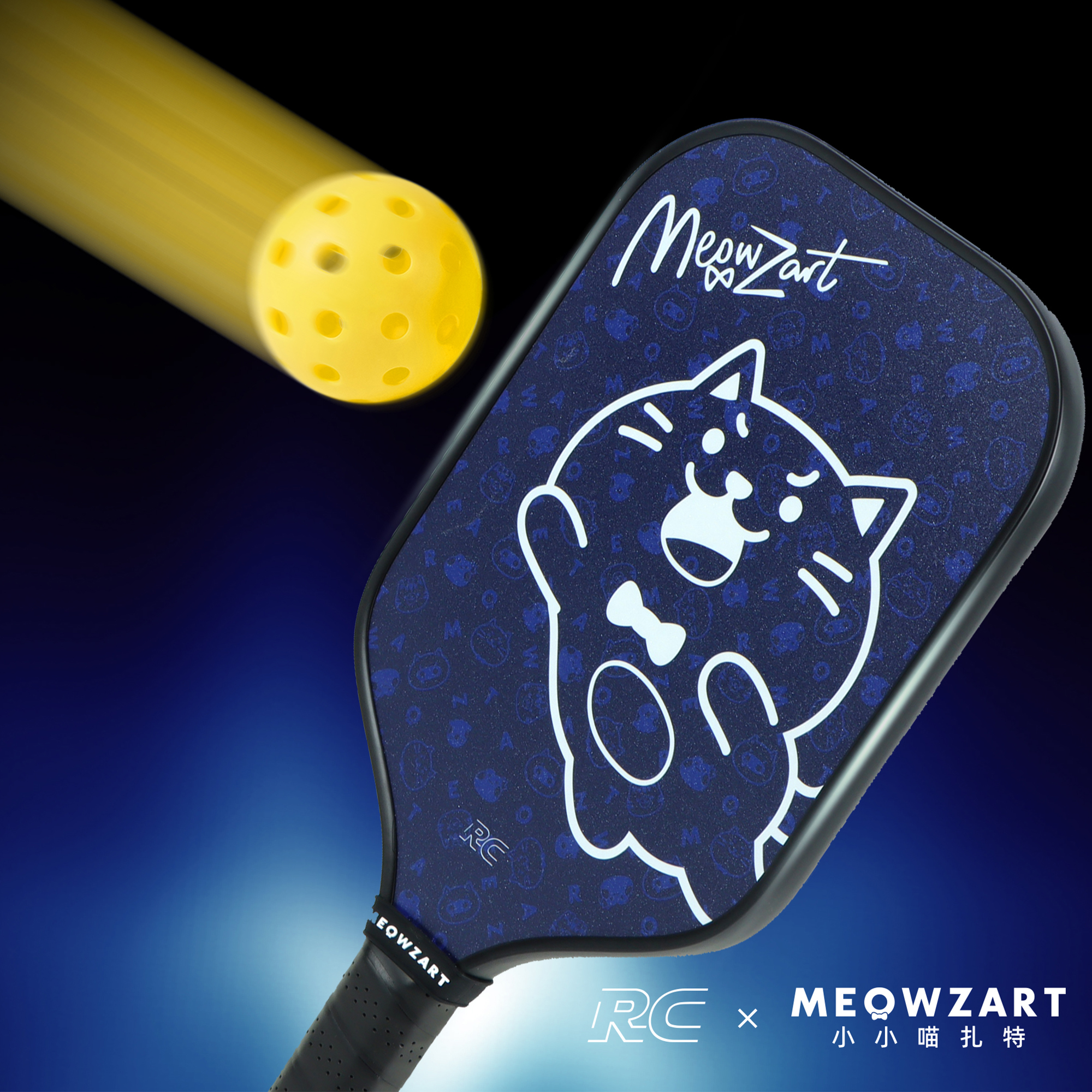 NOVA Fiberglass Pickleball Paddle-Flying Meowzart - Recell-ing&Ceiling